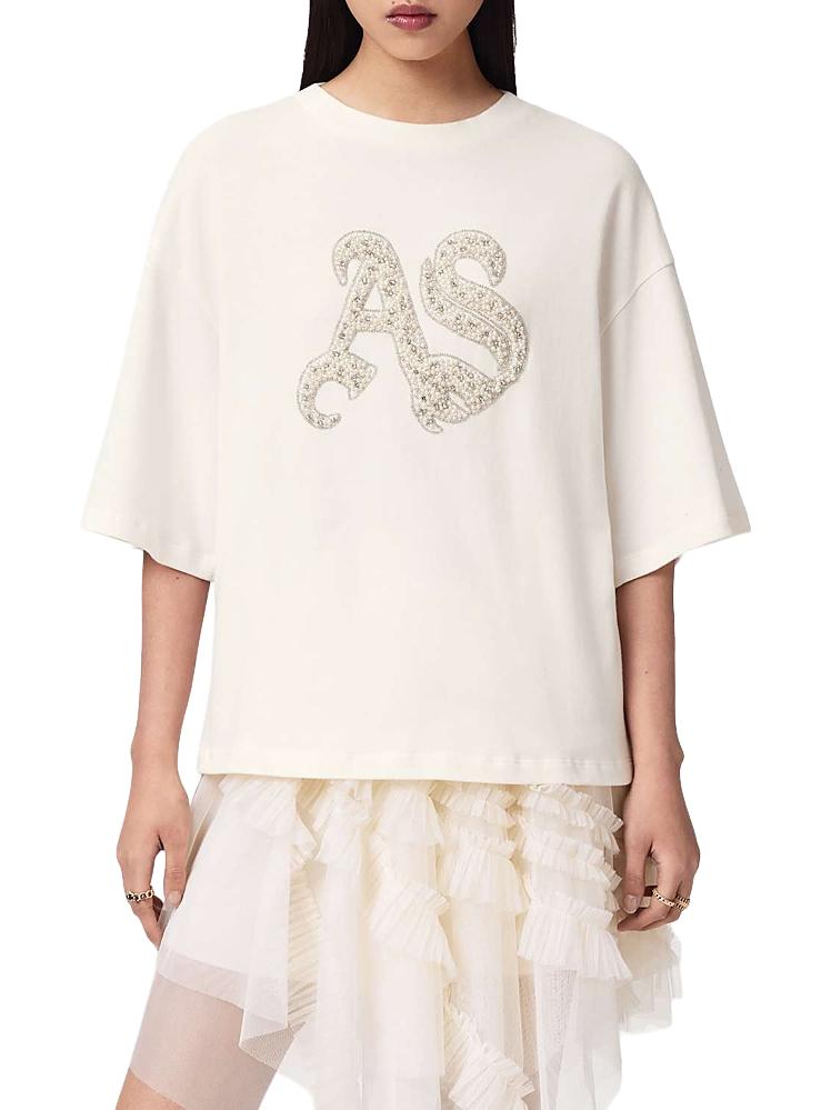 ALLSAINTS Allsaints Icon Amelie Embellished Cotton T-Shirt